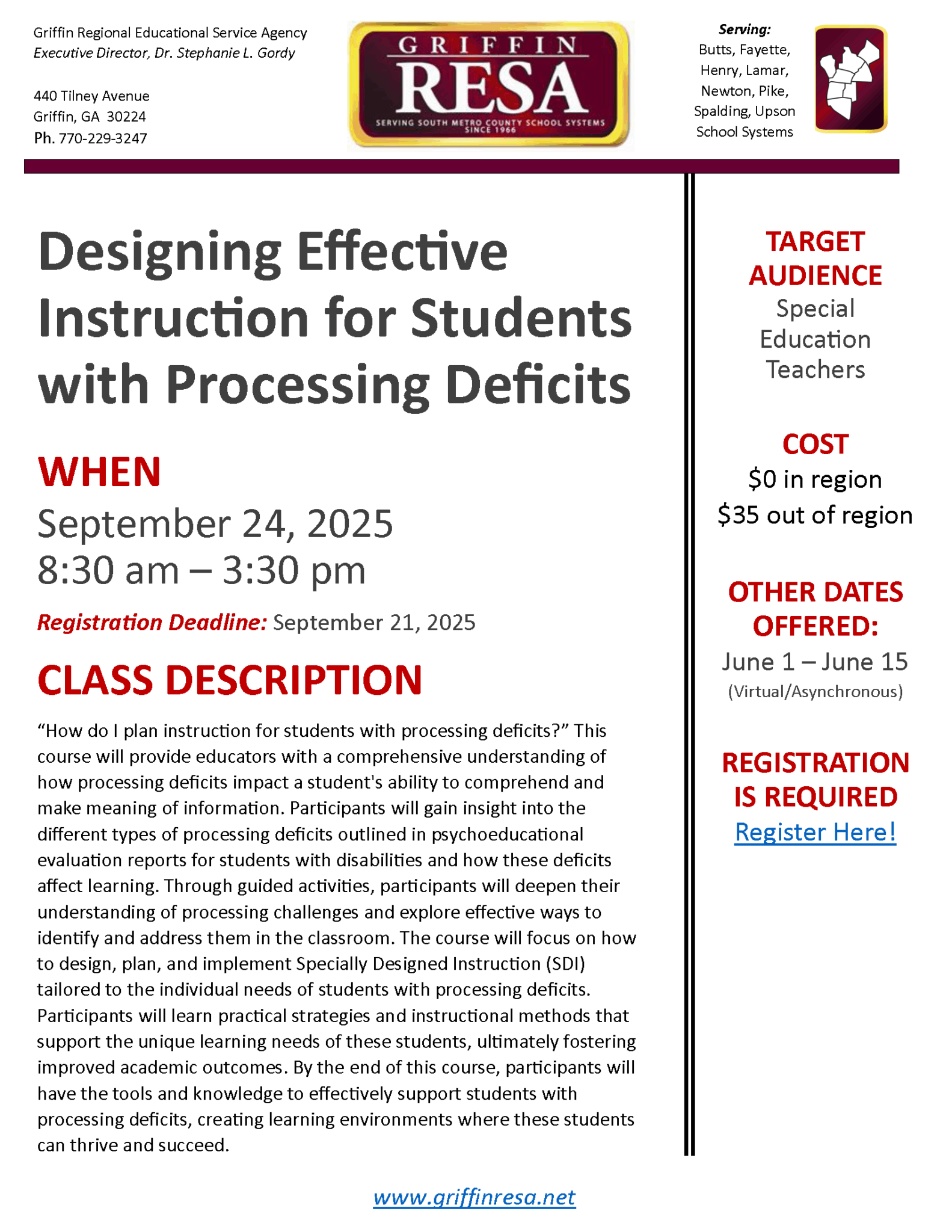 Designing Effective Instruction for Students with Processing Deficits ...