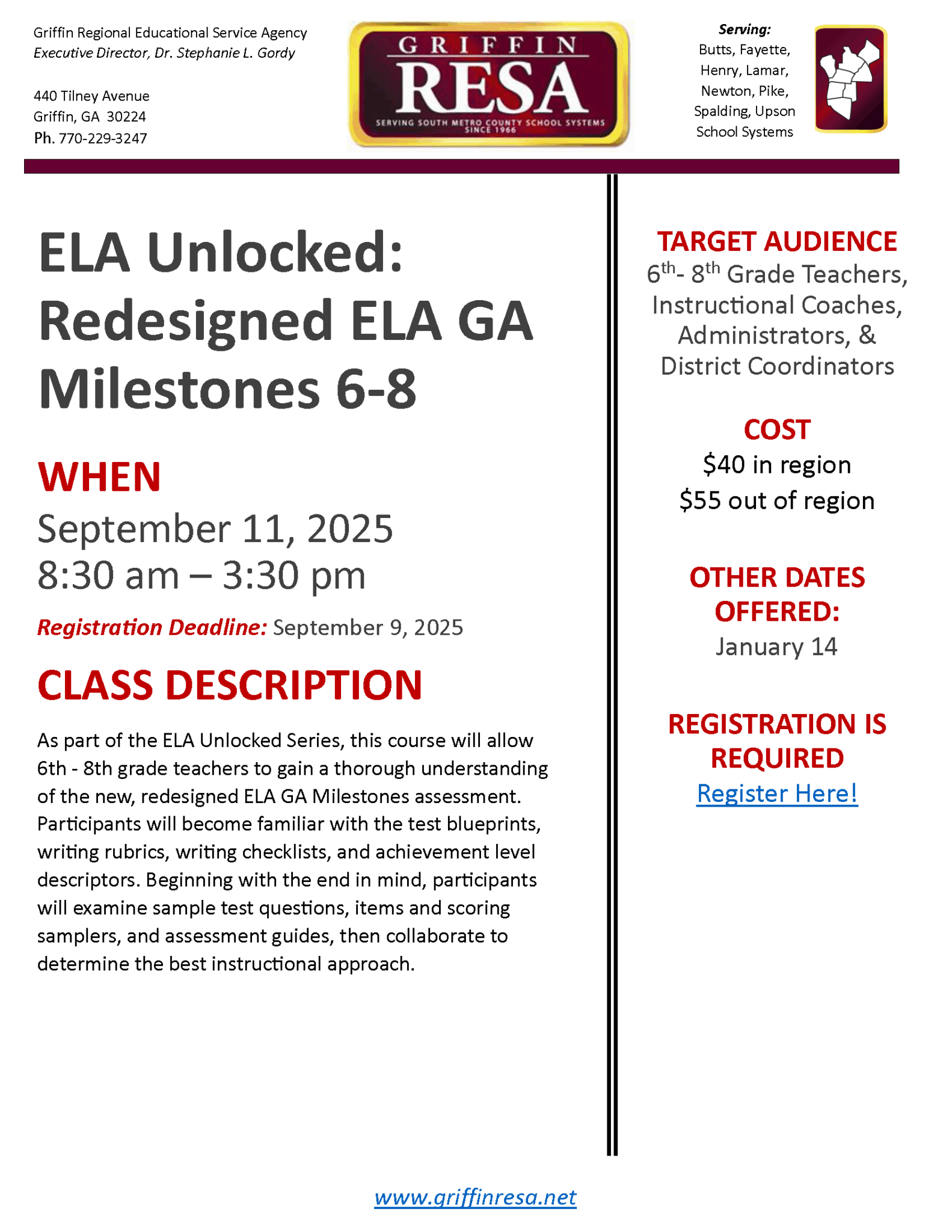Redesigned 6th-8th ELA GA Milestones: ELA Unlocked - Griffin ...