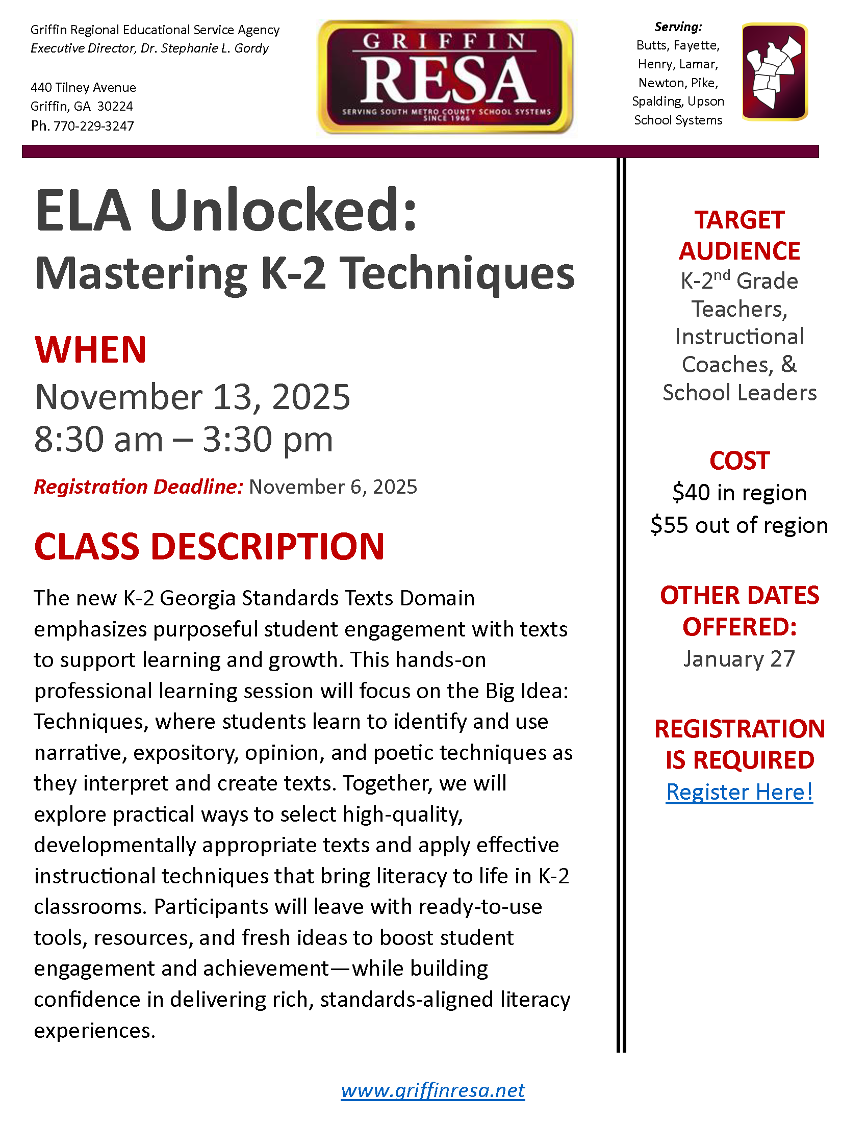 Mastering K-2 ELA Techniques: ELA Unlocked - Griffin RESAGriffin RESA