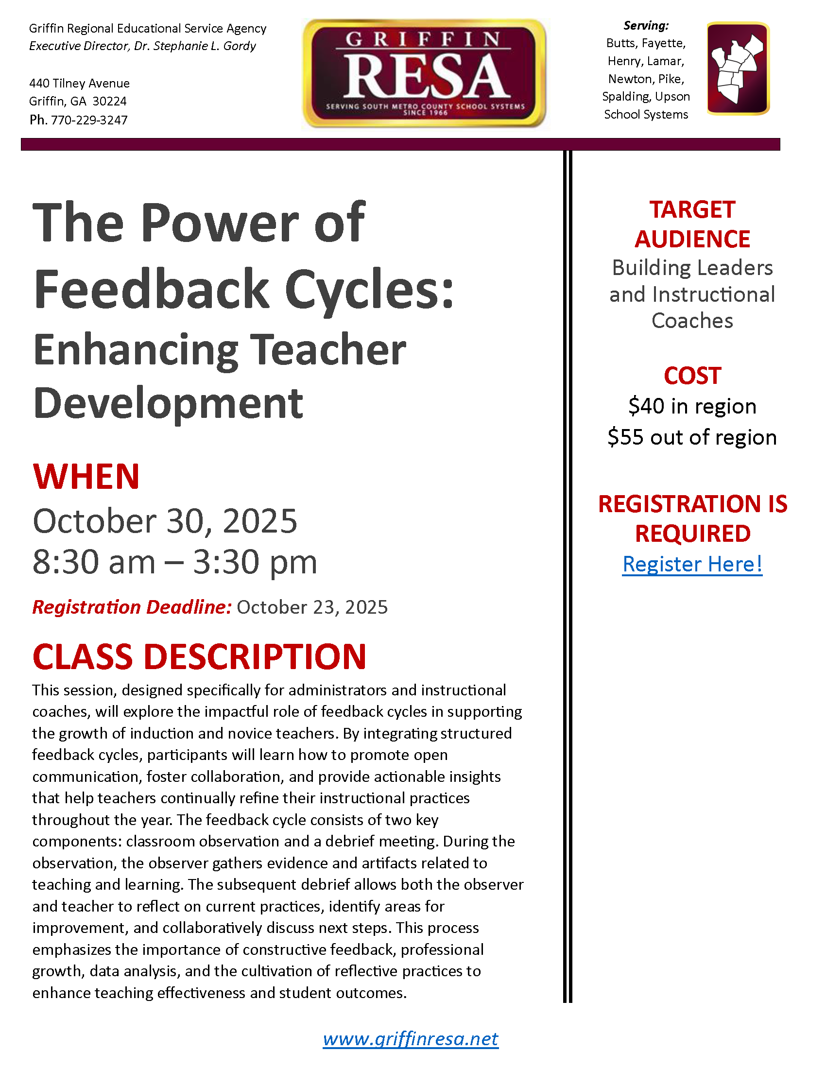 The Power of Feedback Cycles: Enhancing Teacher Development - Griffin ...