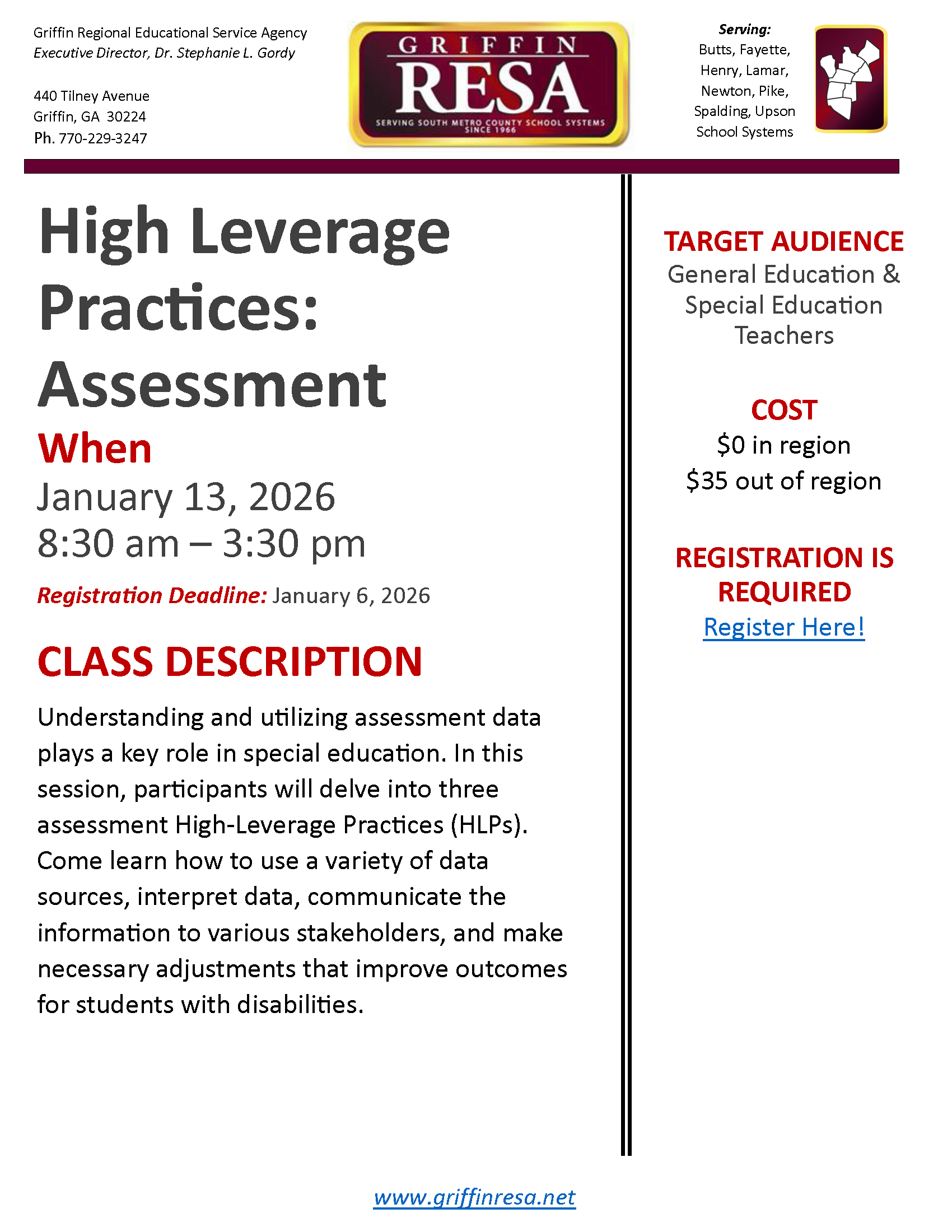 Assessment: High Leverage Practices - Griffin RESAGriffin RESA