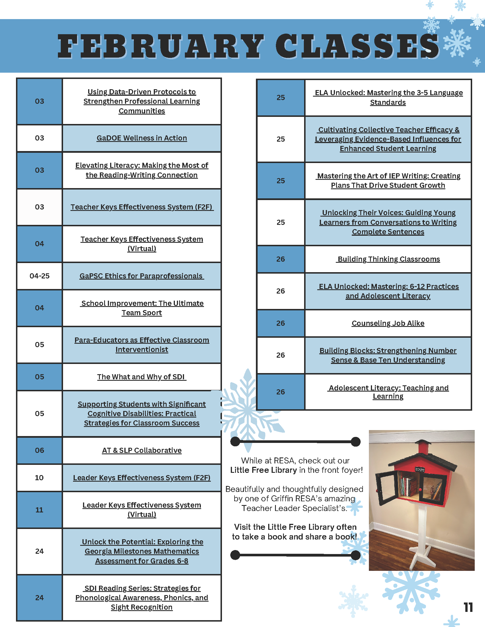 February PL Class Information - Griffin RESAGriffin RESA