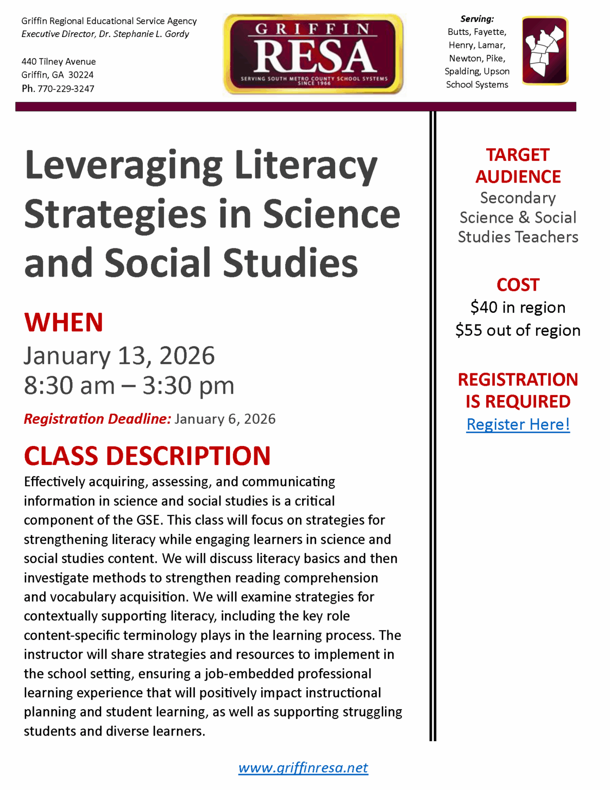 Leveraging Literacy Strategies in Science & Social Studies - Griffin ...