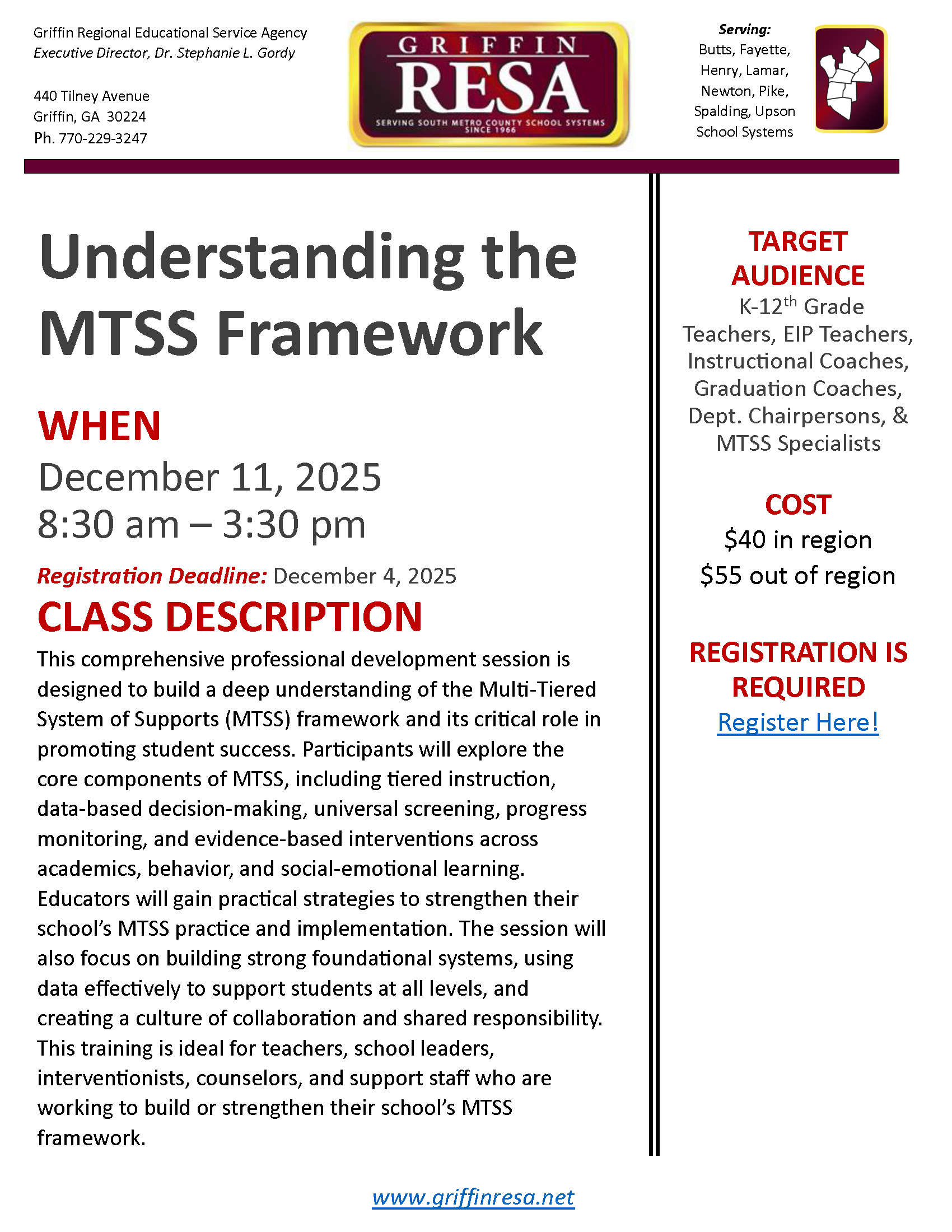 Understanding the MTSS Framework - Griffin RESAGriffin RESA